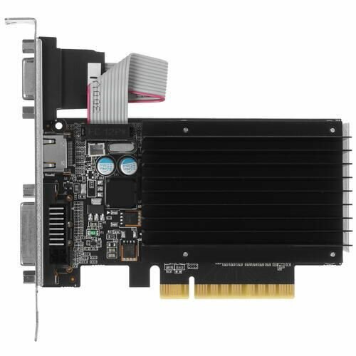 Видеокарта Palit GeForce GT 730 Silent LP (NEAT7300HD46-2080H) - PCI-E 2.0, 2 ГБ, GDDR3, 64 бит, DVI-D, HDMI, VGA (D-Sub), GPU 902 МГц
