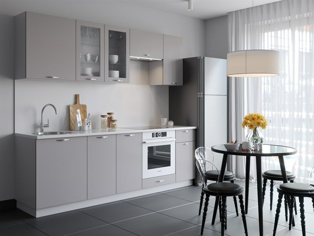 Элана Кухонный гарнитур беатрис №4 серый Серый