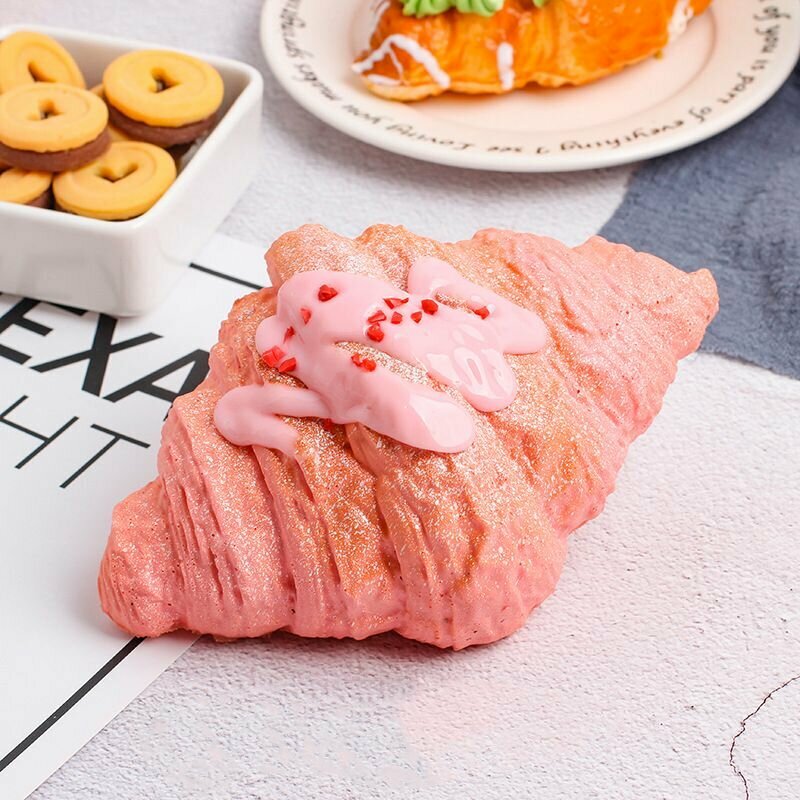 Таба сквиш круассан, антистресс игрушка мягкая булка