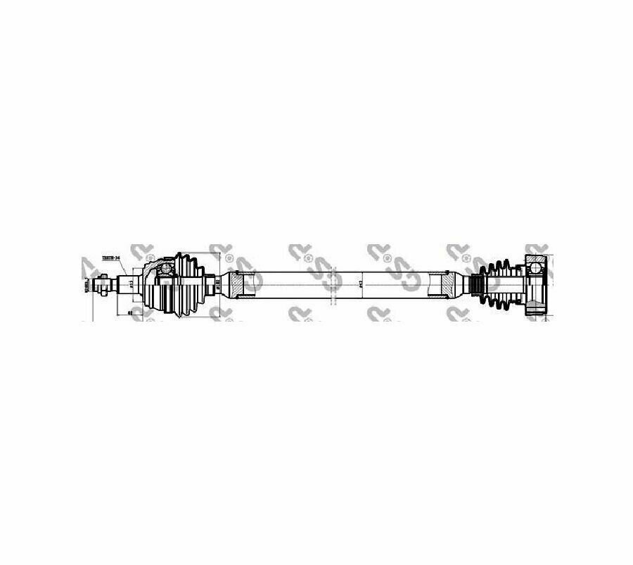 Привод в сборе AUDI A3 I/SKODA/VW GOLF IV 1.4-1.9 96-10 прав.