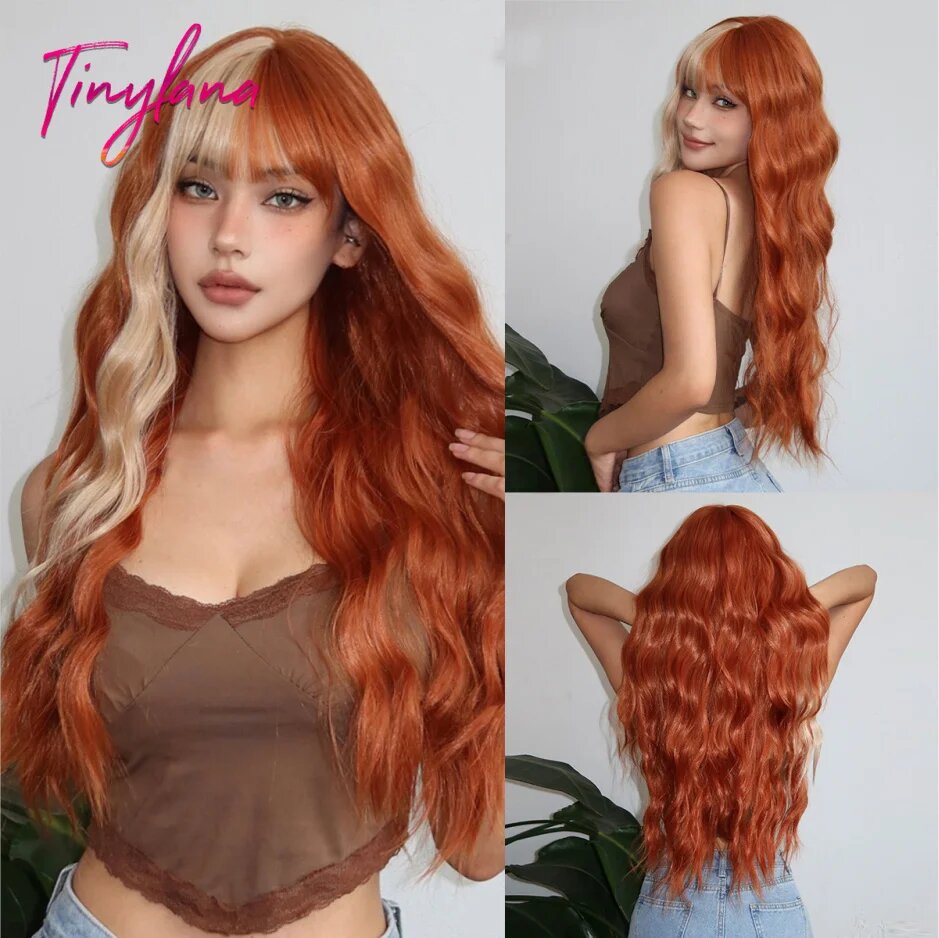 Синтетический парик TINY LANA темно-синий длинный волнистый