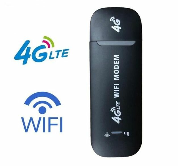 Wi-Fi роутер 4g портативный , с SIM-картой , LTE 4G, питание от ноутбука, телефонной или автомобильной зарядки и т. д, скорость 150 м/бит, Беспроводной маршрутизатор, WiFi Модем черный