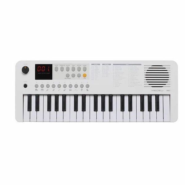 Medeli MK1 WH синтезатор, 37 клавиш, 32 полифония, 100 тембров, 100 стилей, вес 1,05 кг