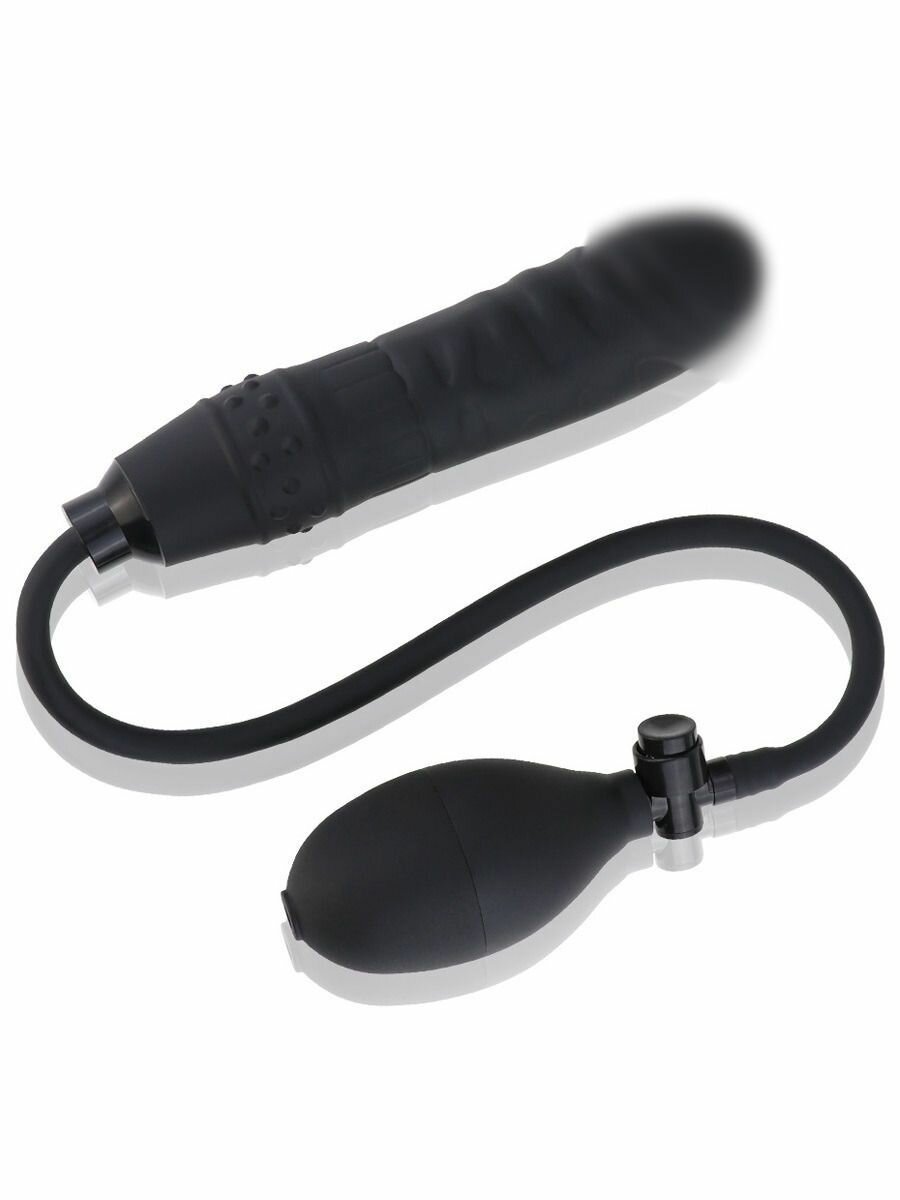 Надувная анальная пробка-расширитель с грушей, 14см