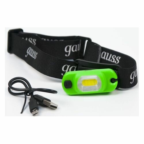 Налобный фонарь GAUSS GFL408, 3Вт [gf408]