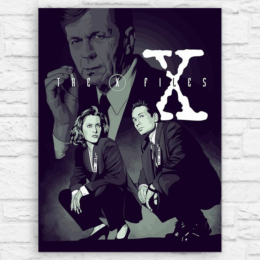 Картина по номерам на холсте сериал Секретные Материалы (X Files, Dana Scully, Fox Mulder) - 15204 В 60x80