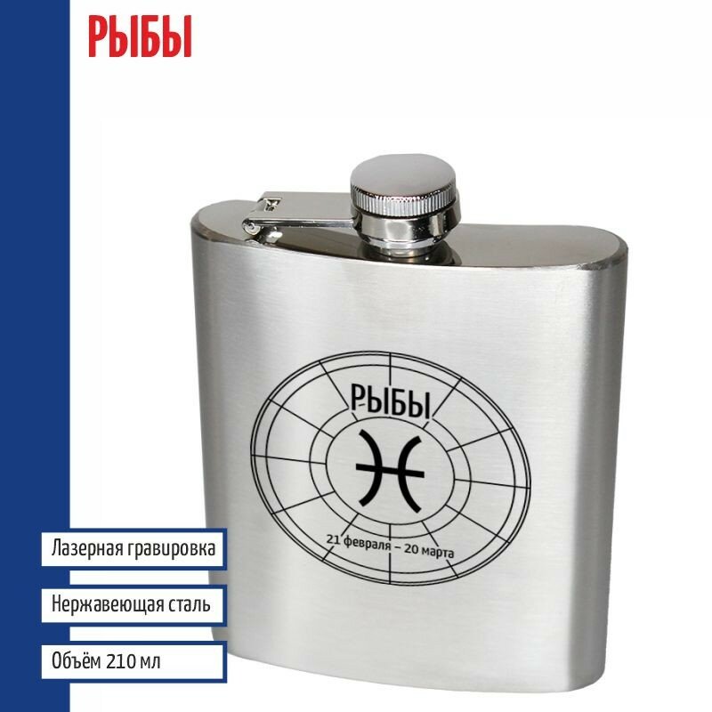 Фляжка "Рыбы" (210 мл)