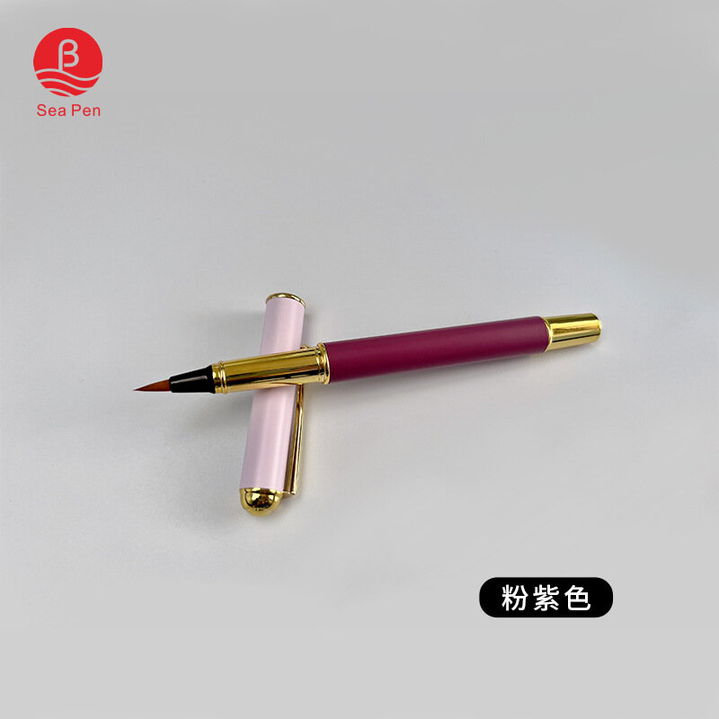 Кисть-ручка "Волк", для каллиграфии, розовая, фиолетовая