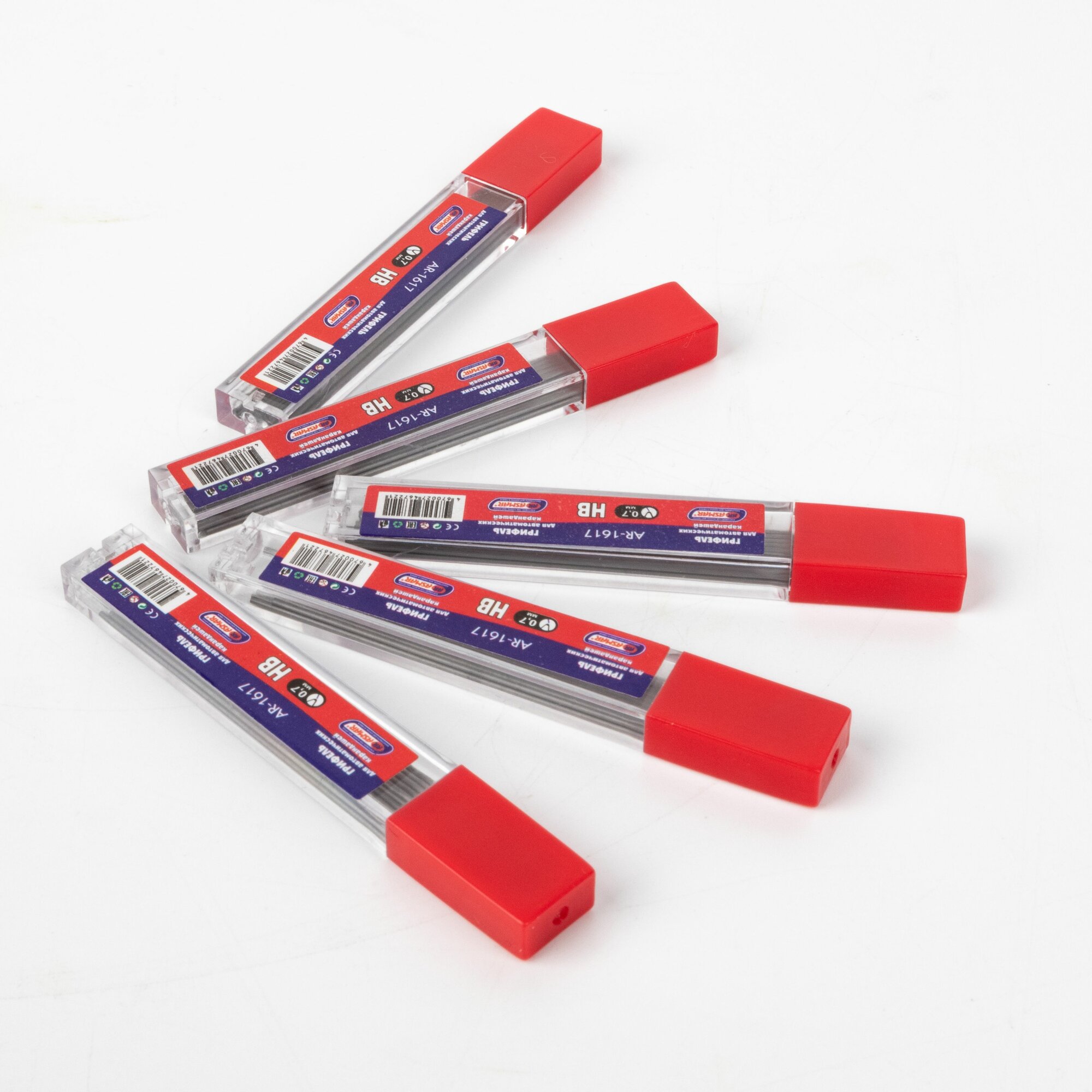 Грифели (стержни) запасные, сменные для механических, автоматических карандашей 0,7 мм, HB, Комплект 60 шт,