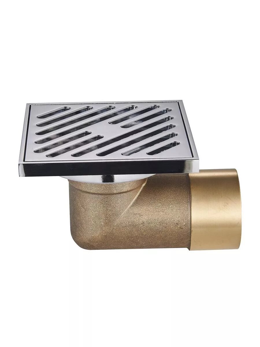 Трап для душа Raglo R606.10, латунный, угловой, сухой затвор, с выпуском, хром