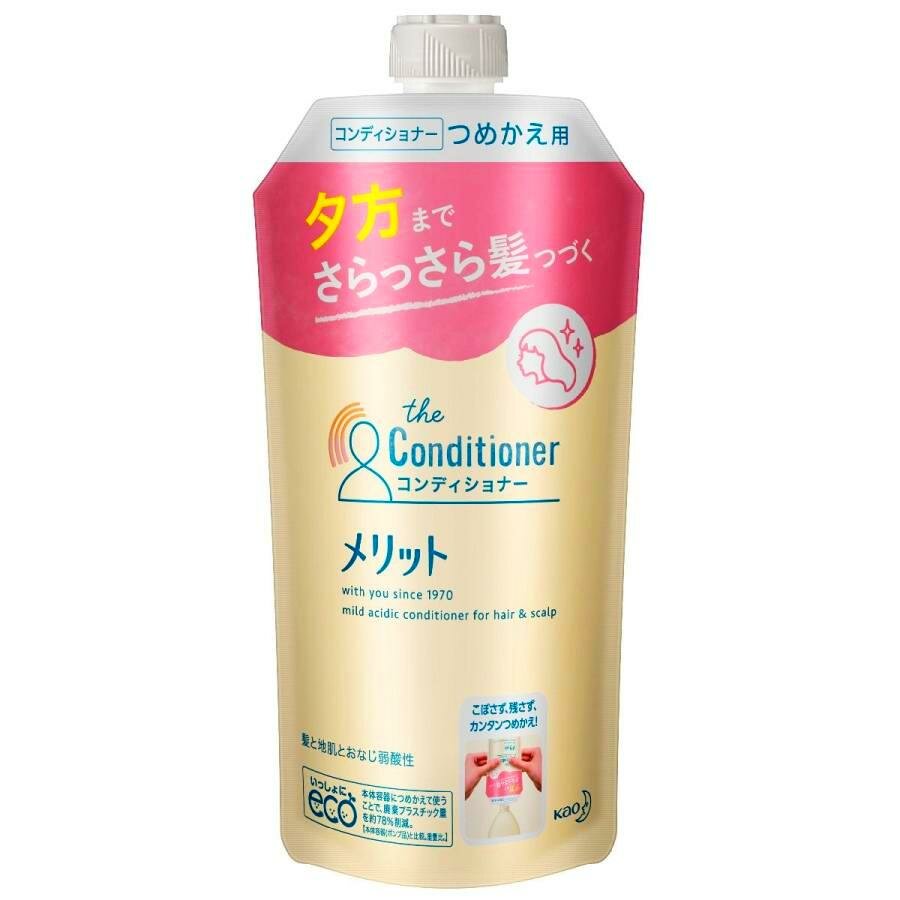 Кондиционер для волос KAO MERIT Non-Silicone Floral разглаживающий против спутывания,340мл