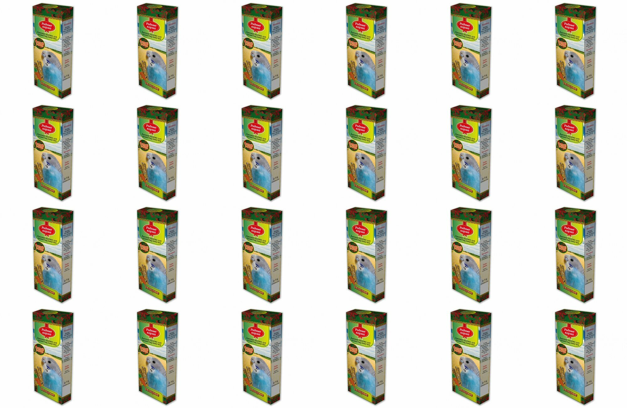 Родные корма Зерновая палочка для попугаев, с овощами, 45 гх2шт, 24 шт