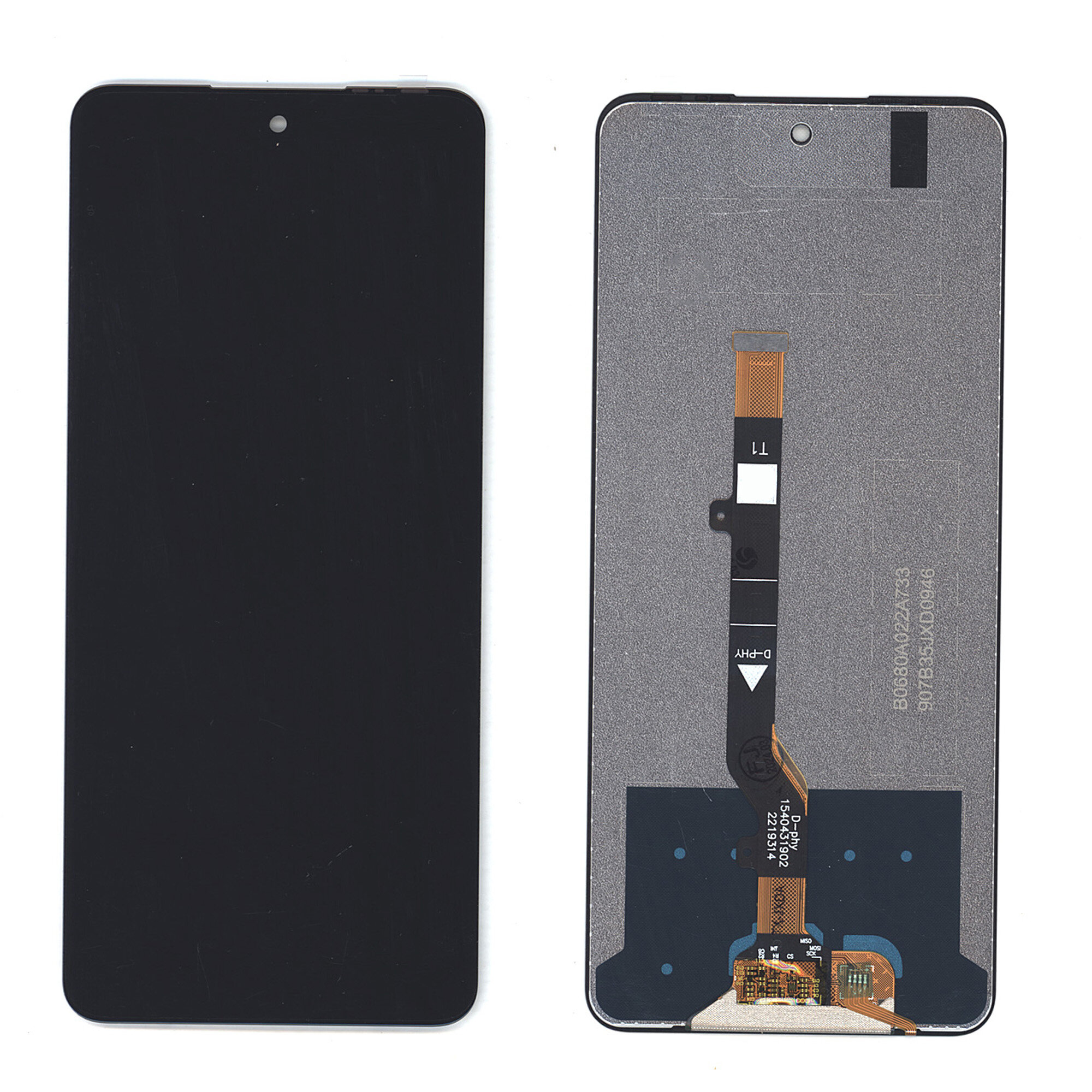 Дисплей (экран) в сборе с тачскрином для Tecno Camon 19 Neo черный (High Quality) / 1080х2460