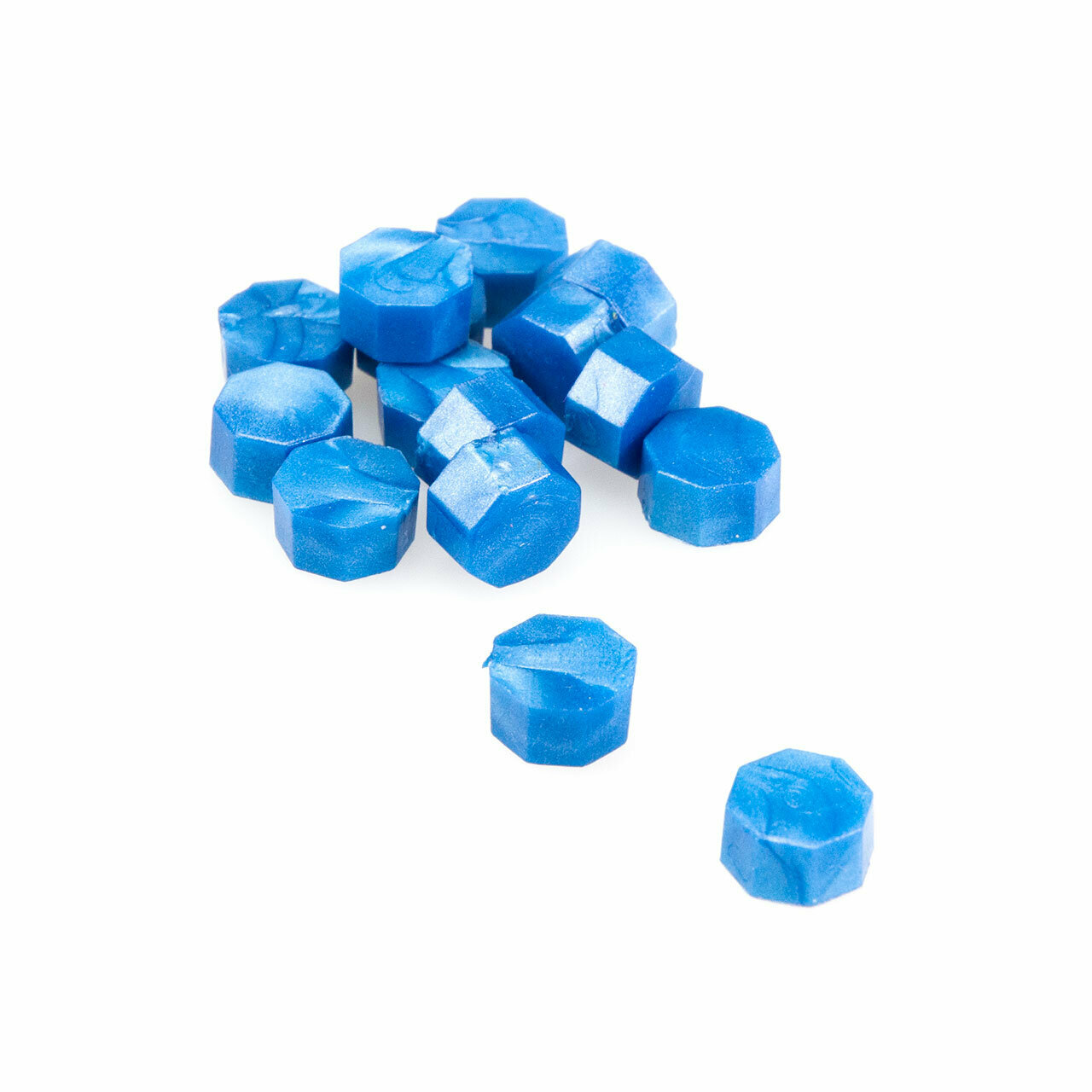 Сургуч в гранулах 15 шт голубой металик