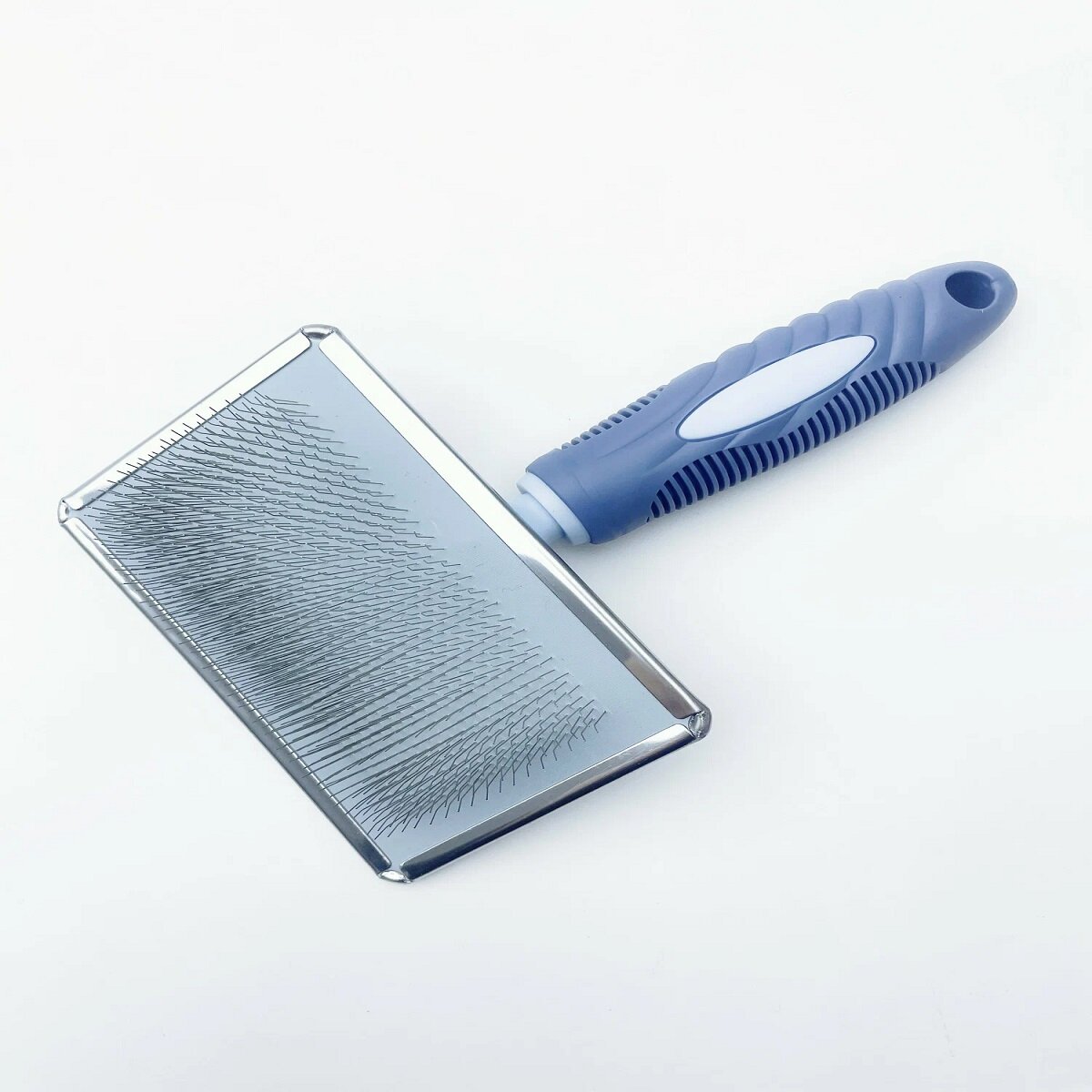 PET STAR Пуходерка металлическая XL 12.5*19см цвет синий