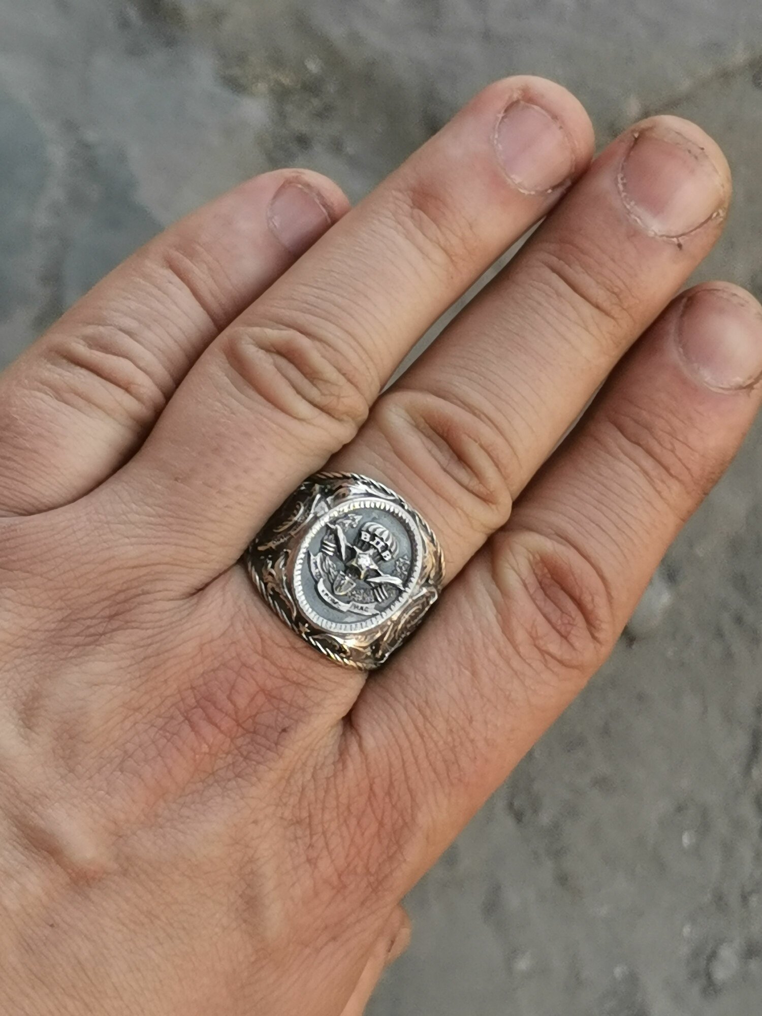 Печатка, серебро, 925 проба, фианит