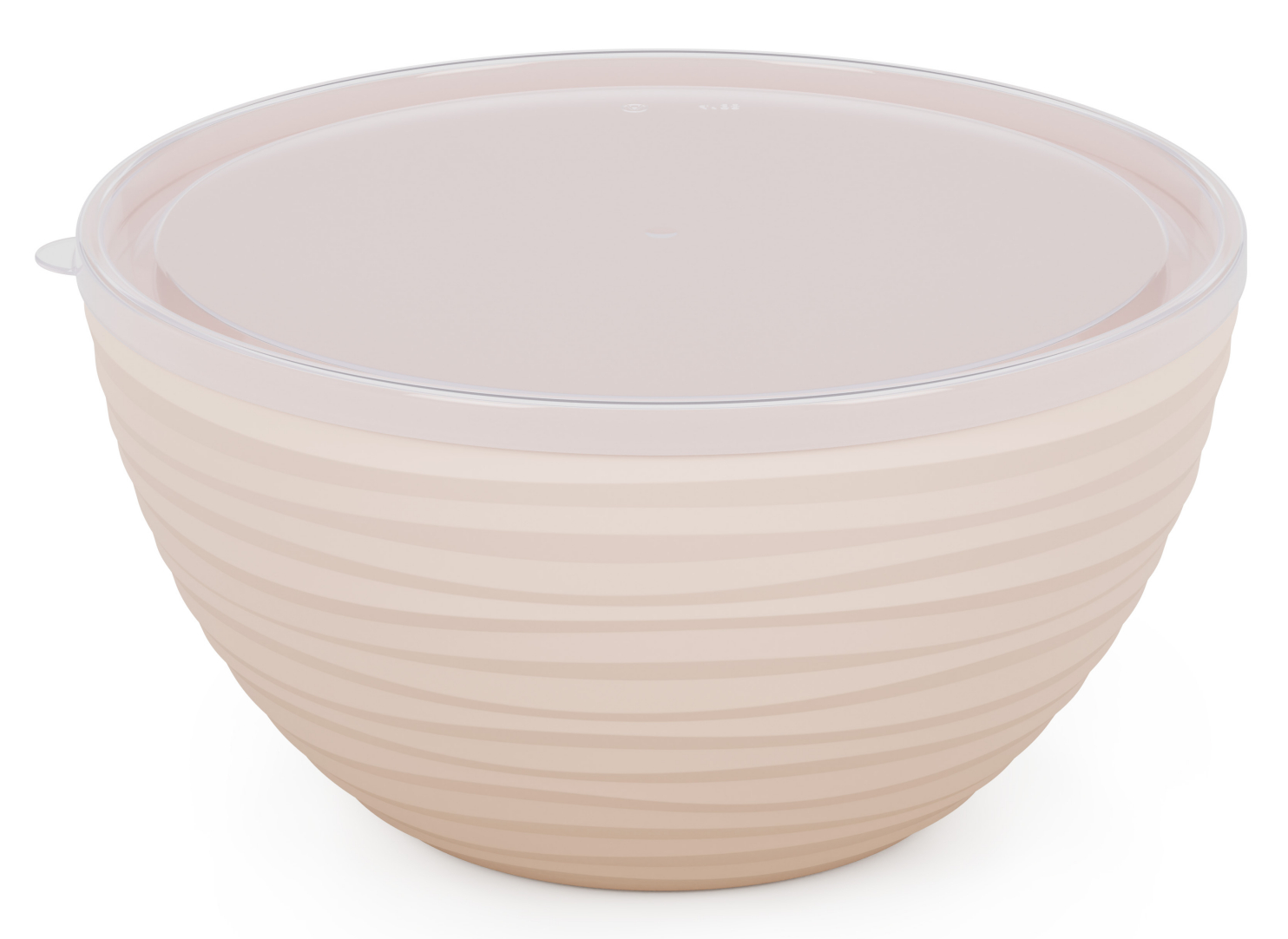 Салатник Альтернатива Оазис с крышкой, из пищевого пластика, бежевый, 2.5л, 215х205х110мм / контейнер пищевой