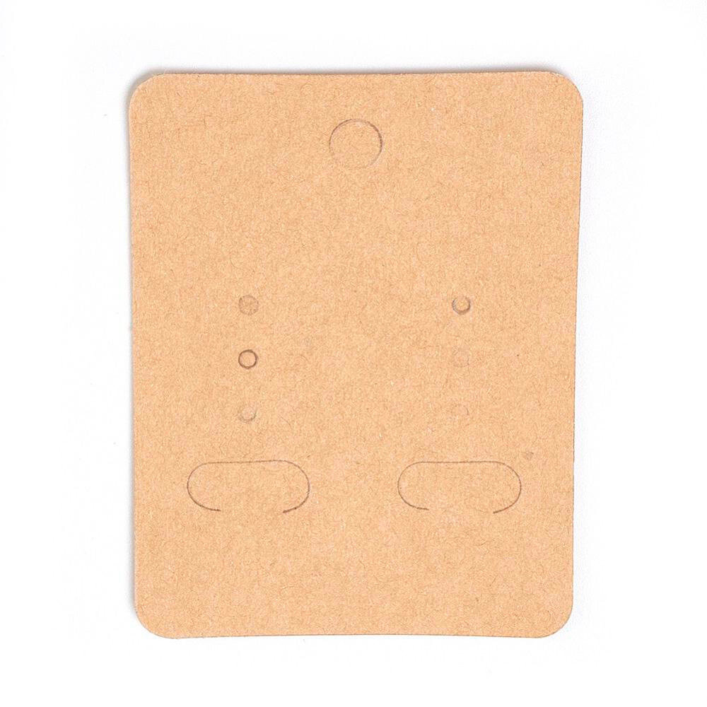 Карточка для демонстрации украшений, 67х50мм, лаконичная, коричневый картон, 50 шт.