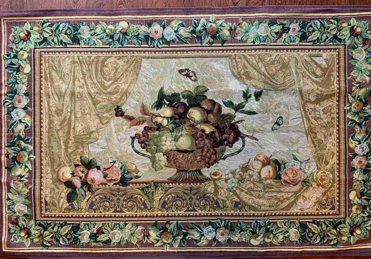 Панно гобеленовое на стену "Натюрморт. "Фруктовый нектар" 115х75 см / Гобелен