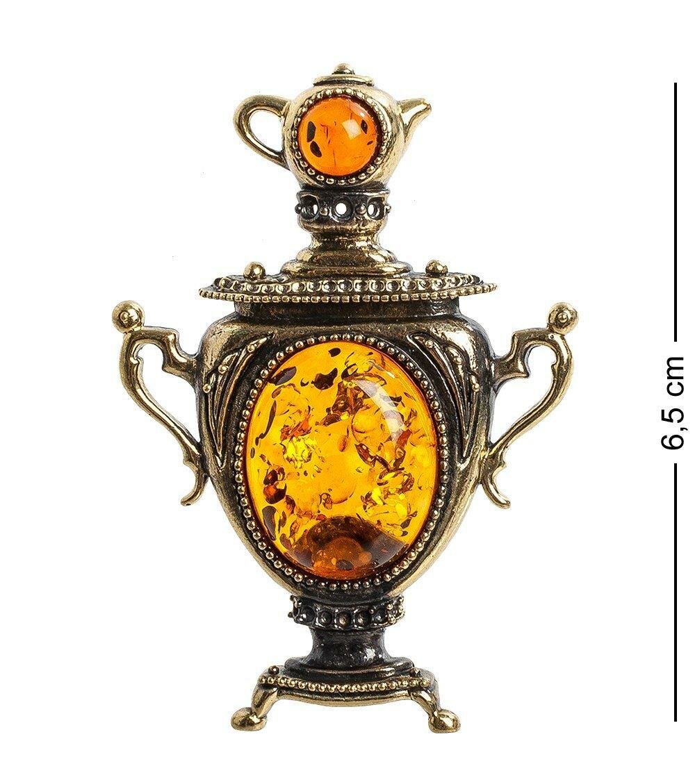 Магнит "Самовар" A2087962 Народные промыслы, Латунь, янтарь