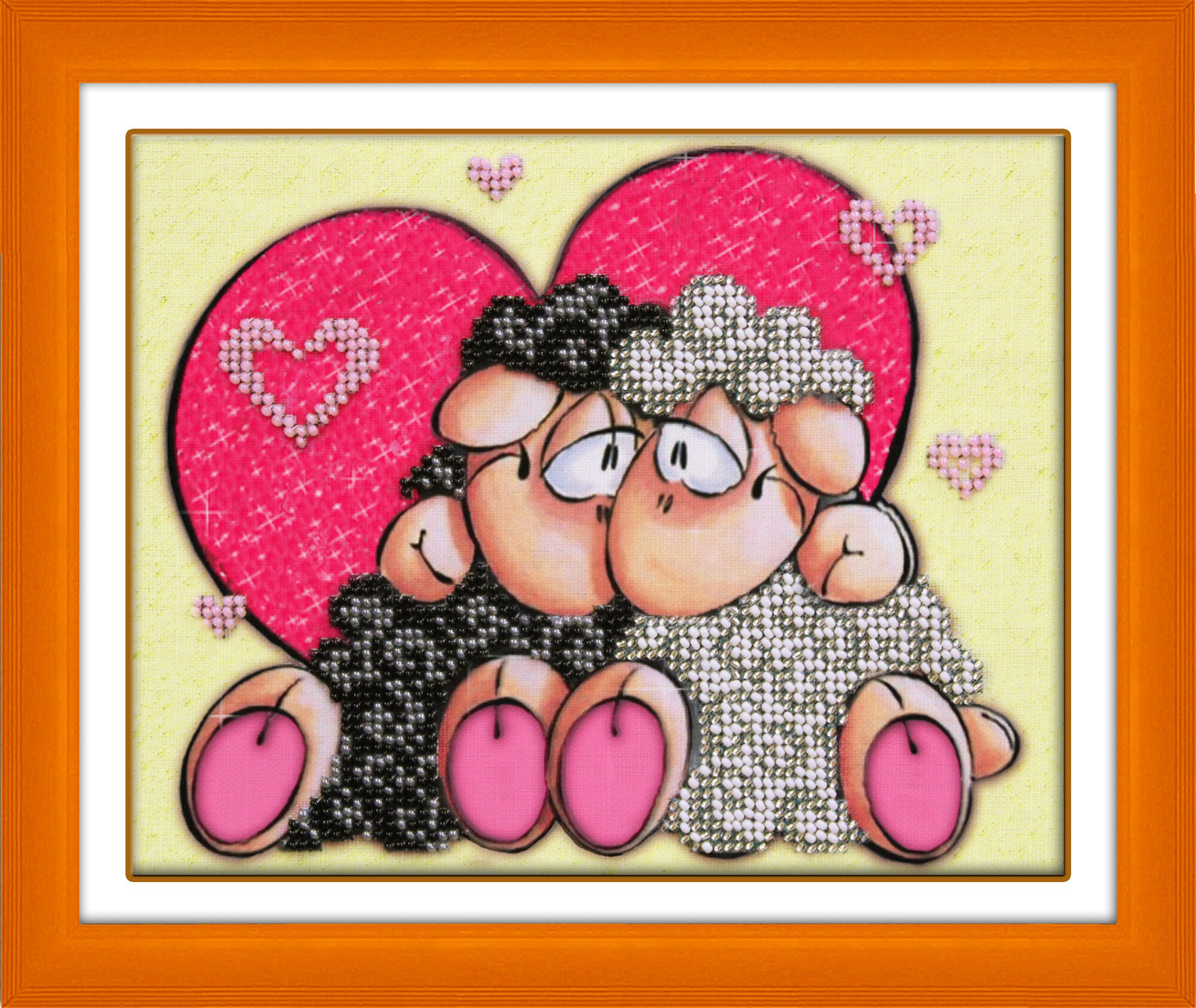 Набор для вышивания бисером "паутинка" Б-555 Овечки