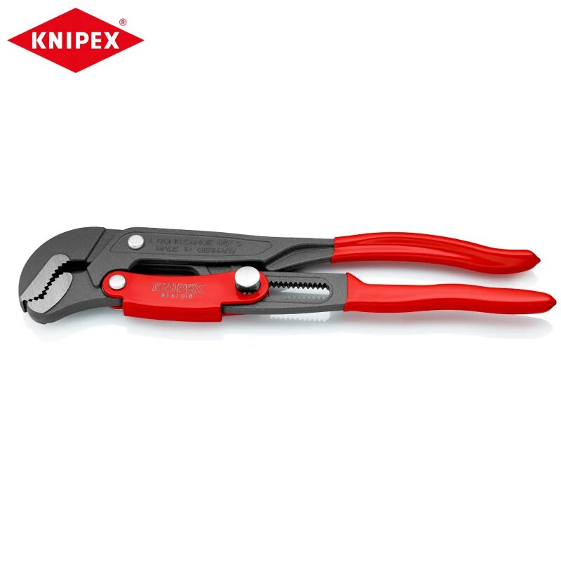 Ключ для труб KNIPEX 83 61 010 S-type с быстрой регулировкой, защита от зажимов рук, удобный, быстрый и экономичный