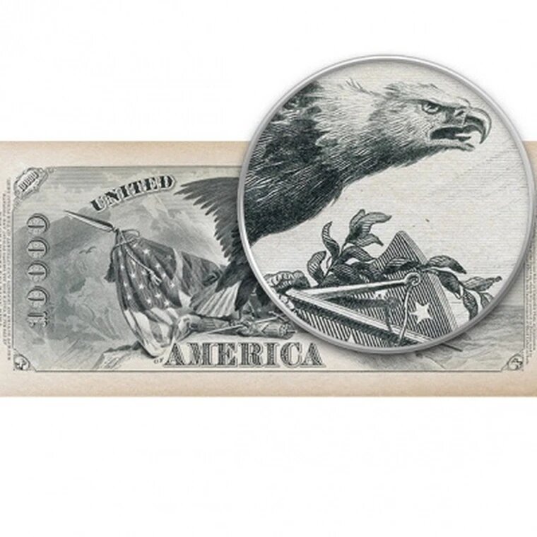 10000 долларов 1878 года США, сувенирная копия, банкноты и купюры редкие коллекционные