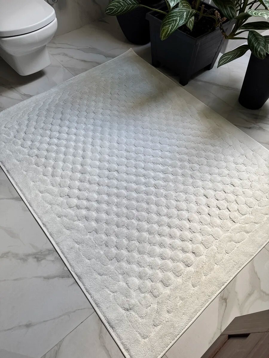 Коврик Natali's Carpets на пол для ванной и туалета хлопковый 100х200 см Турция