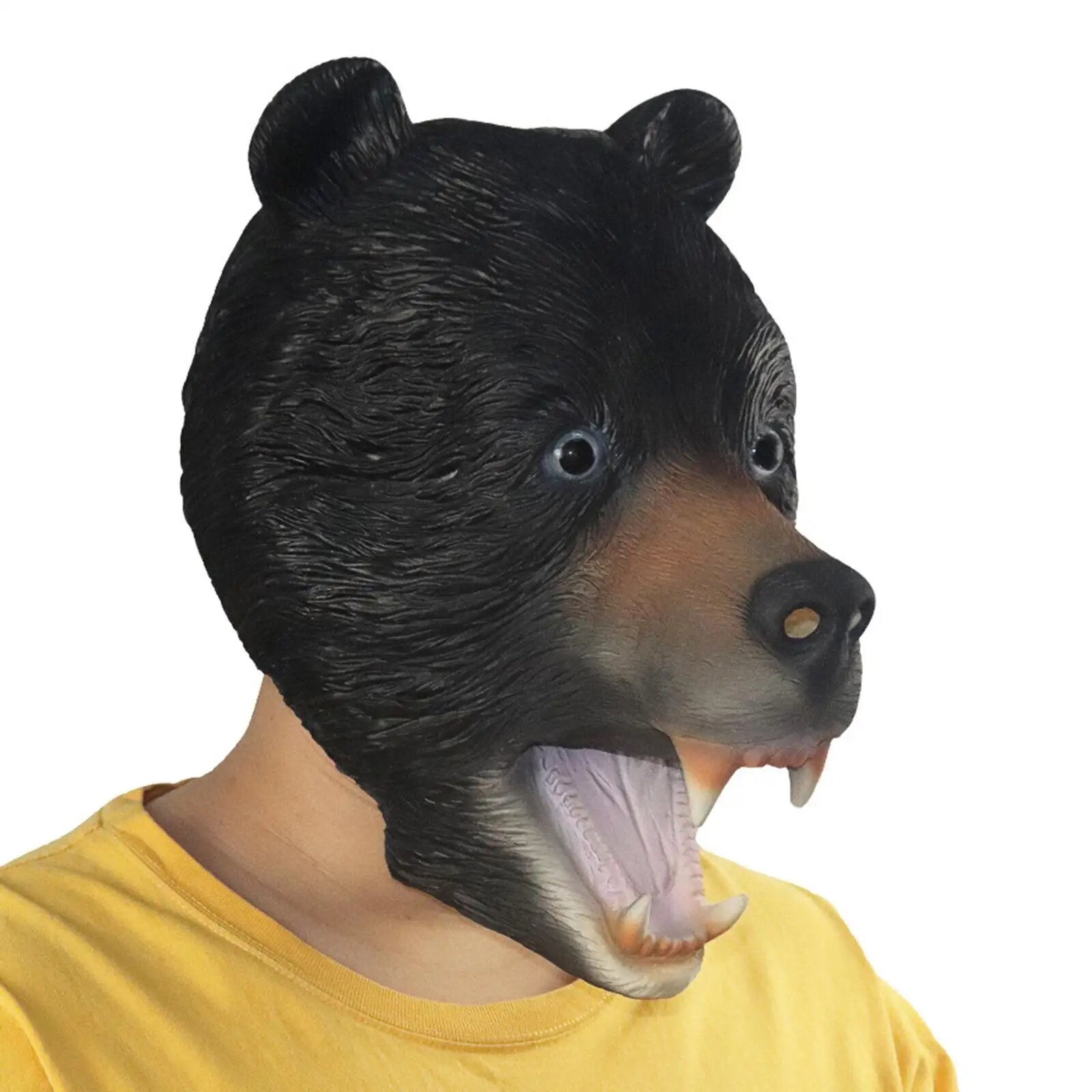 Маска медведя, маска для Хэллоуина, многоцелевая, нарядное платье, маска на голову медведя, головной убор с животными для Хэллоуина, карнавала, косплея, вечеринки