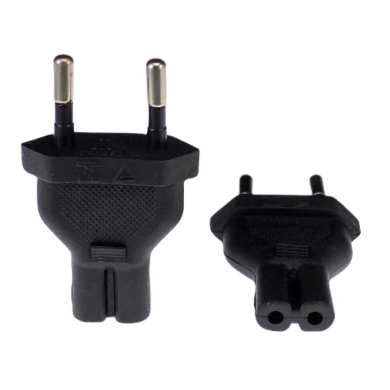 Электрический адаптер Fengyidz EU CEE7/16 на IEC C7 черный