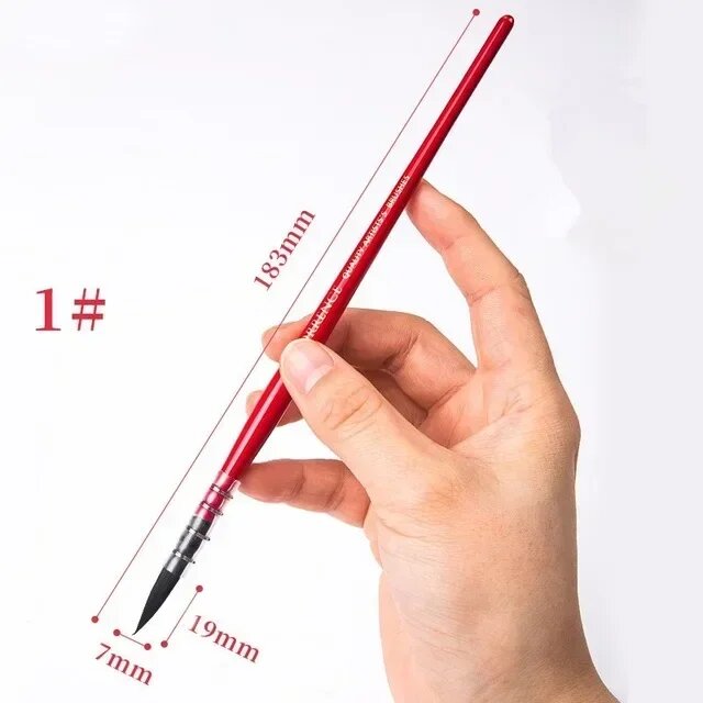 Кисть для акварели из свиной щетины 1