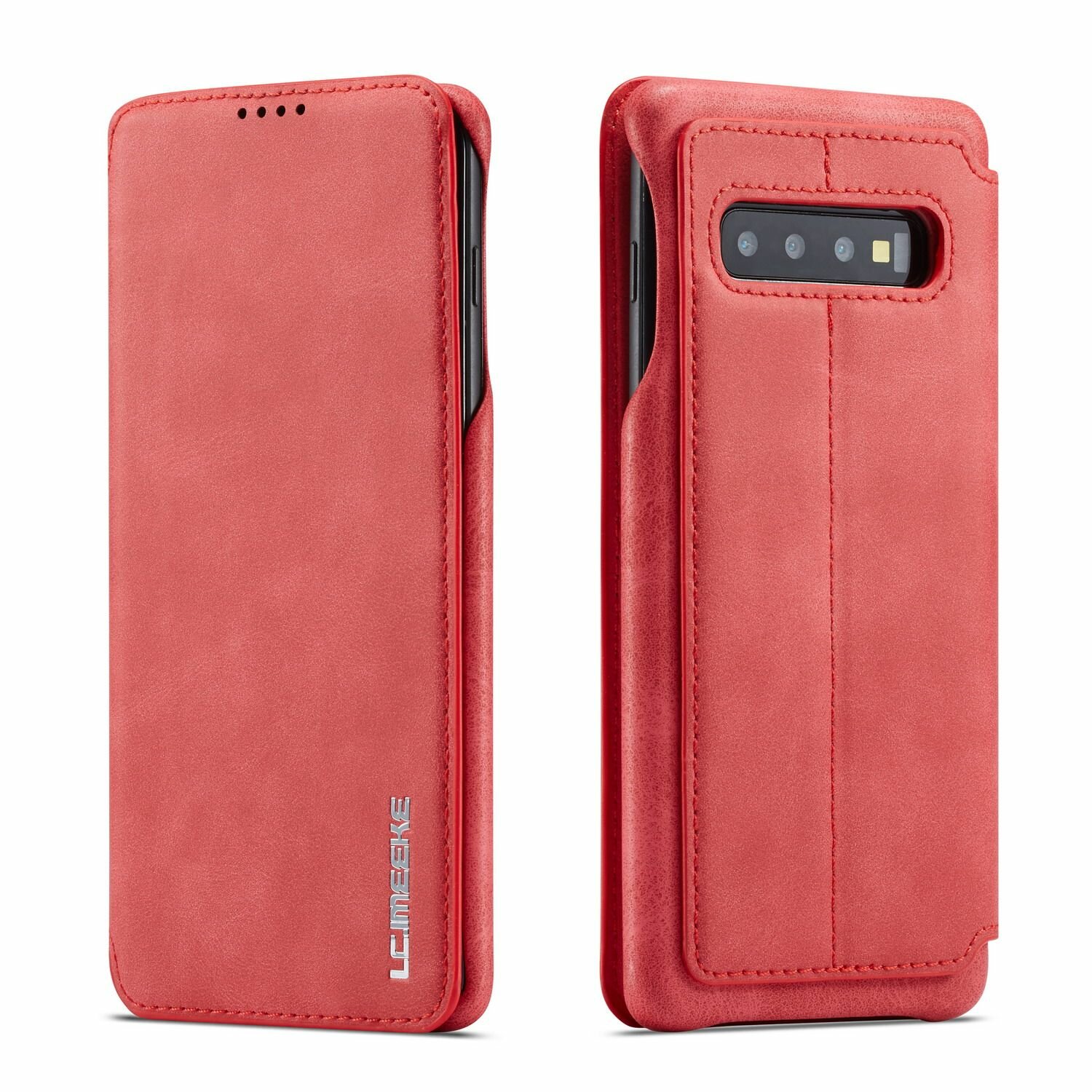 LCIMEEKE Чехол для Samsung Galaxy S10+ S10 Plus Кожаный Чехол защитный на Самсунг Галакси C10+ C10 Плюс книжка чехол