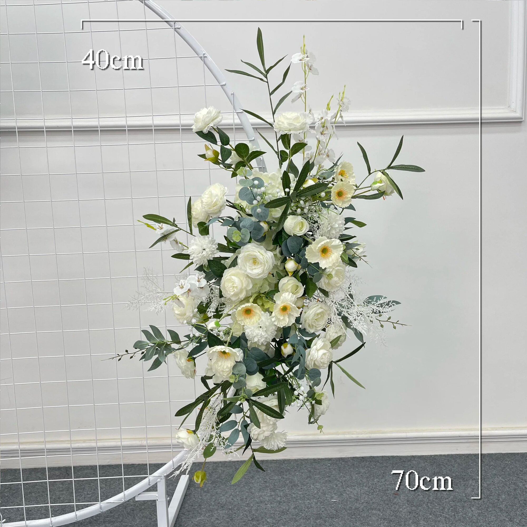 Свадебная арка из искусственных цветов Lucky flower Белый, White B