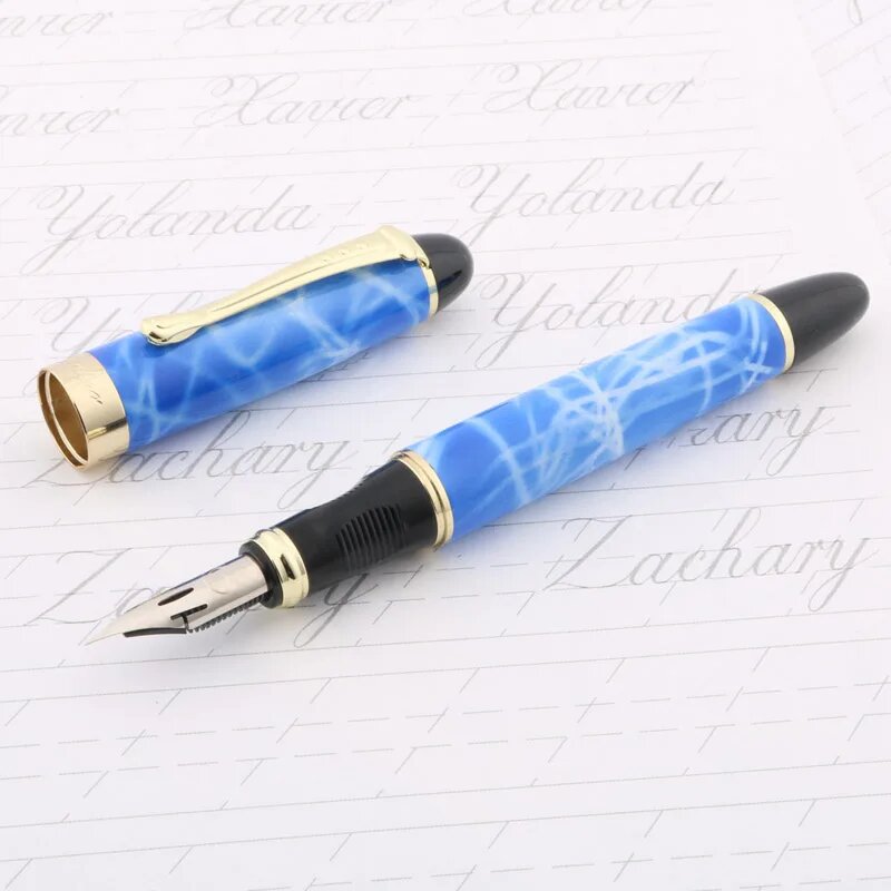 Перьевая ручка JINHAO 450 нержавеющая сталь Синий, Синий