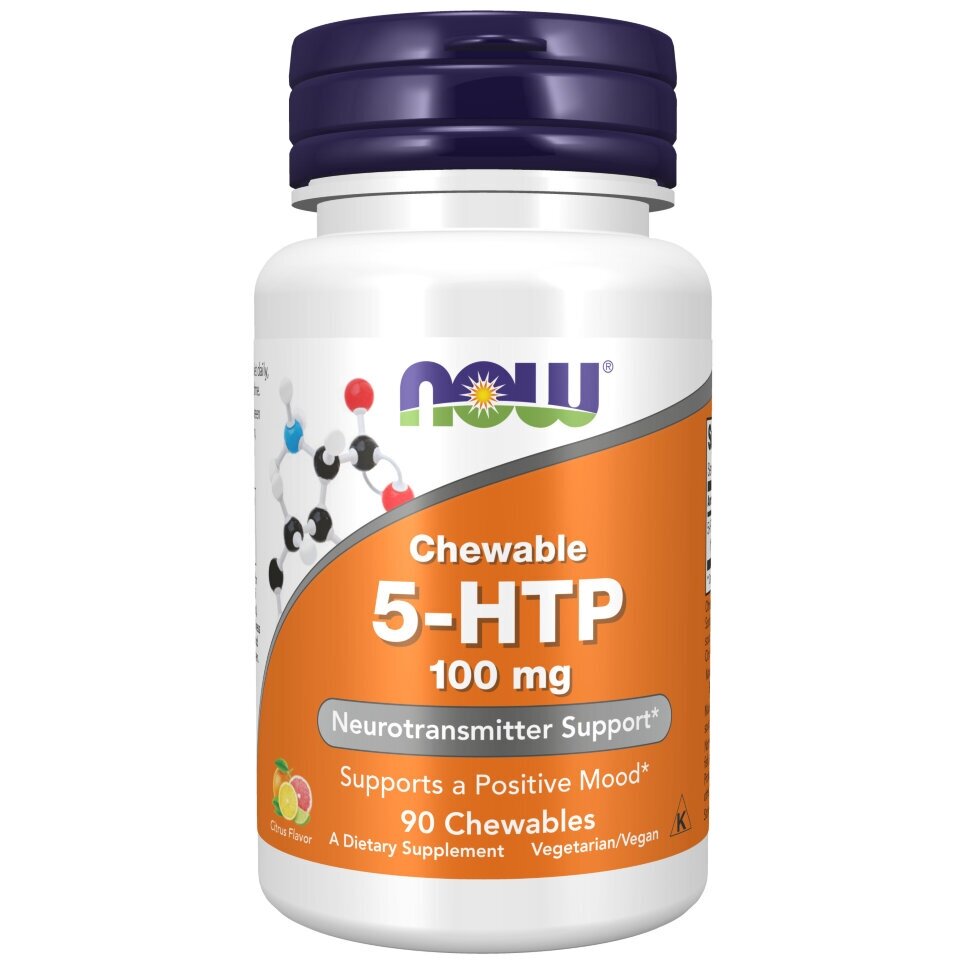 NOW 5-HTP 100 mg (90 жевательных таб) - Цитрусовый