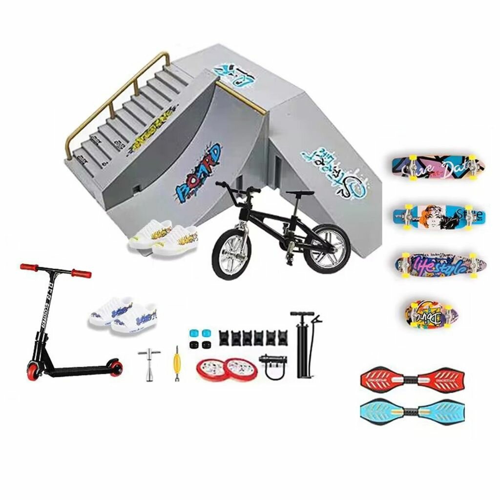 Комплекты рампы для скейтпарка и скейтборда взрослых подростков, мини-скейтборд в сборе, спортивные аксессуары велосипеда
