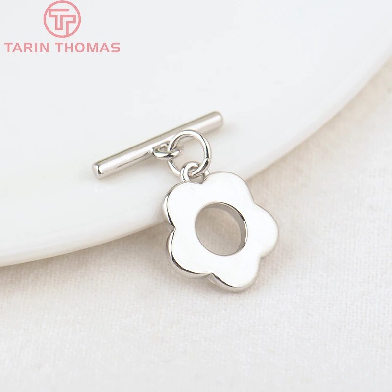 Подвеска на браслет TARIN THOMAS цветок Platinum Color