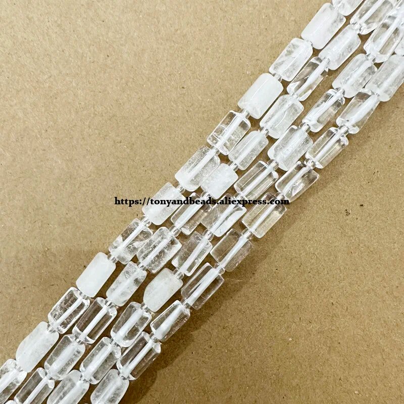 Каменные бусины-разделители аметист тигровый глаз 6,5x10 мм Tony and Beads Белый, Rock Crystal