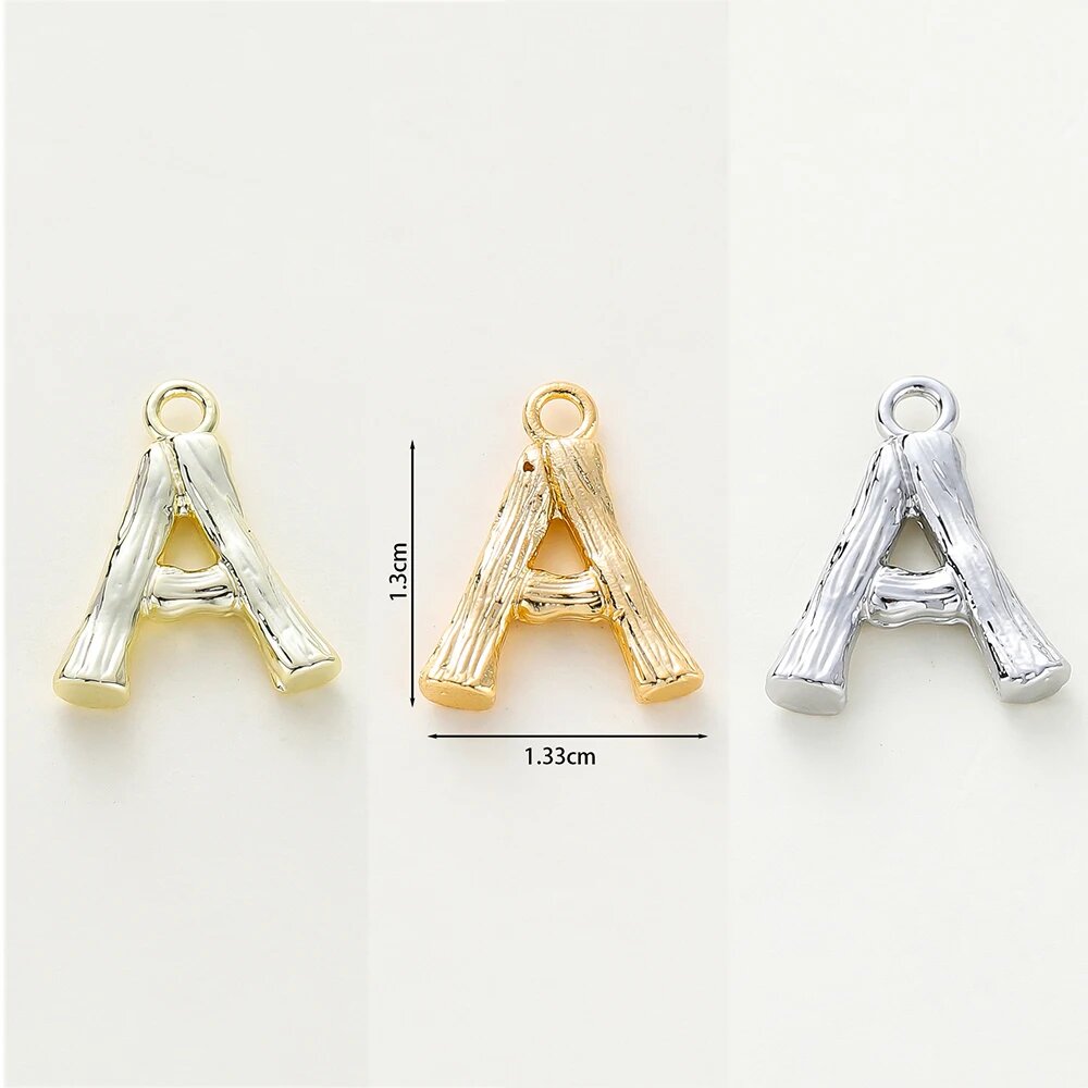 Подвески St.kunkka латунные позолоченные 26 букв 2 шт