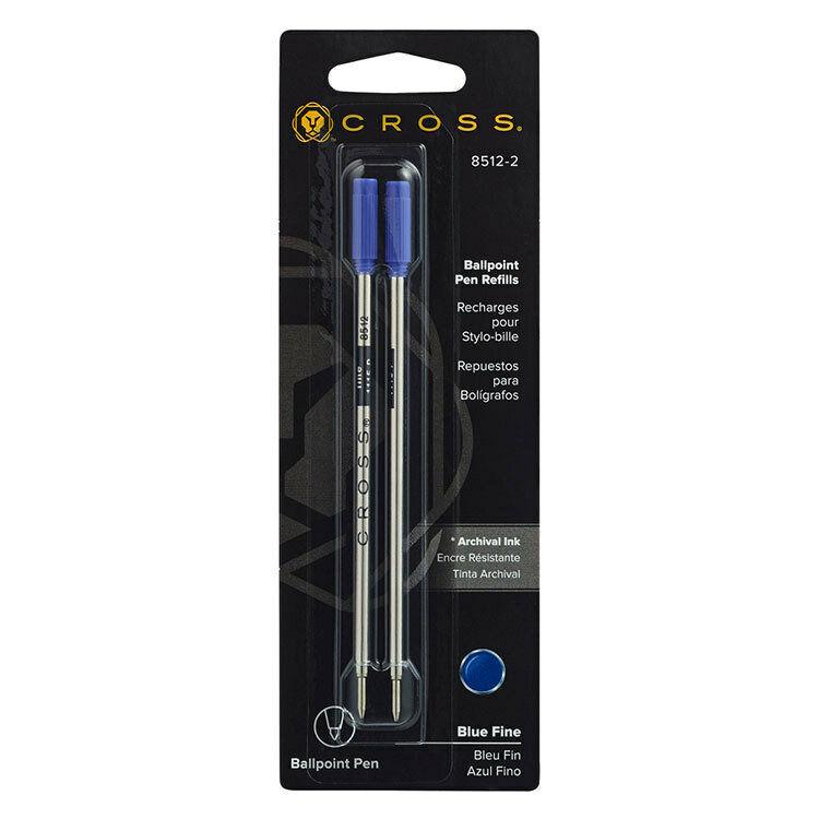 Набор стержней для шариковой ручки Cross 2 шт синий FBlue (8512-2)