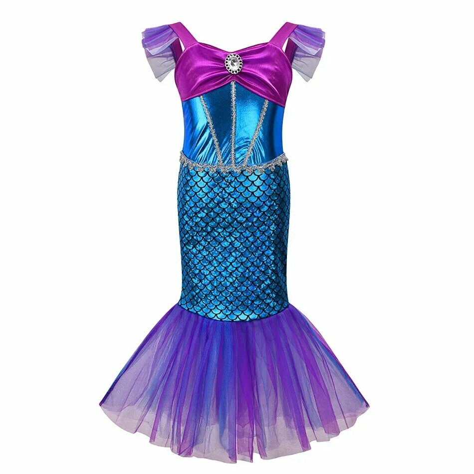 Детское платье русалки, 3-4T (Tag 110), Dress 13