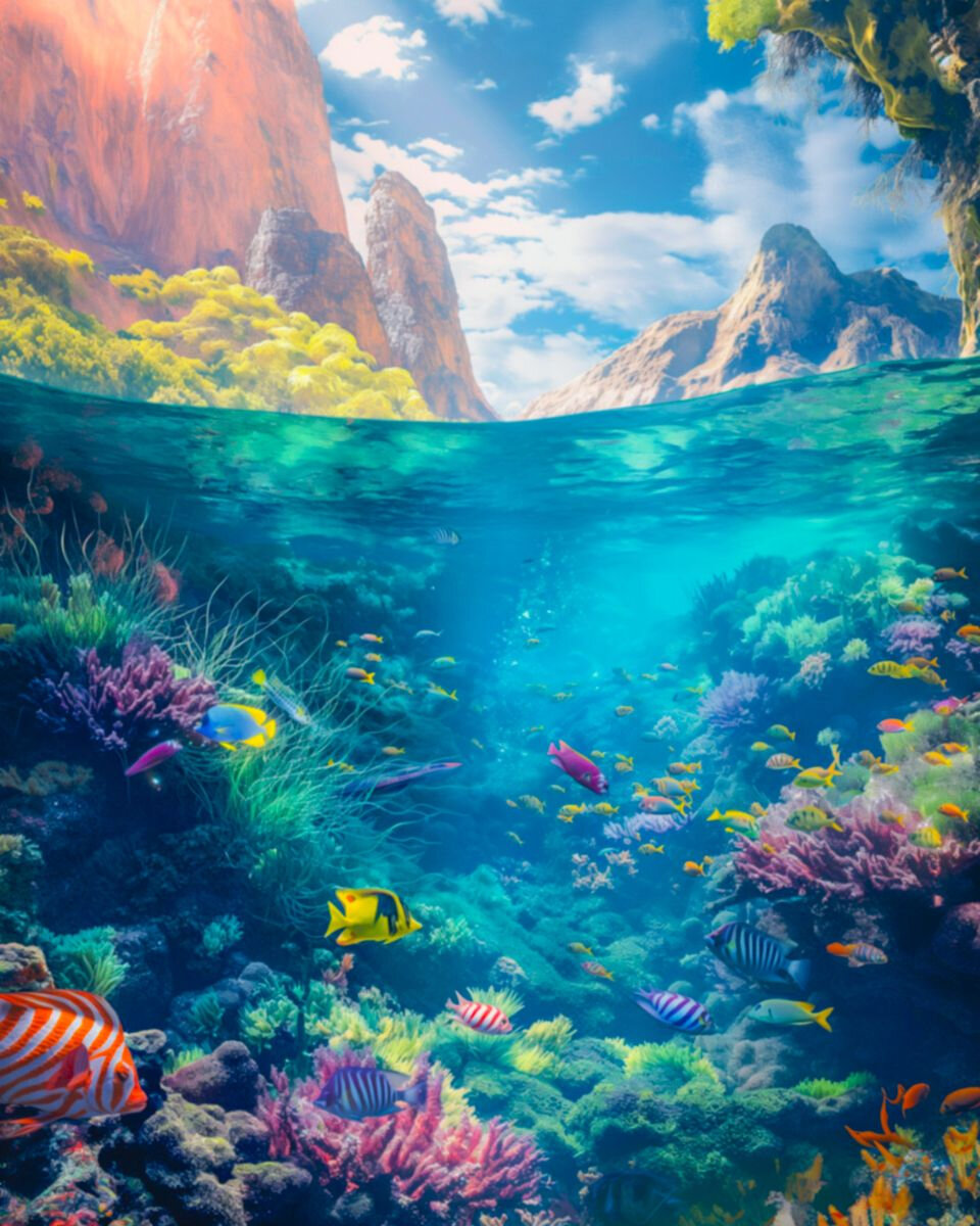 Картина по номерам море и горы 40х50