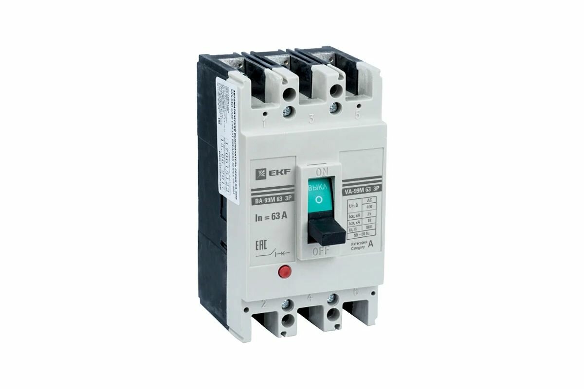 EKF Выключатель автоматический ВА-99М 63/63А 3P 25кА (арт. mccb99-63-63m)