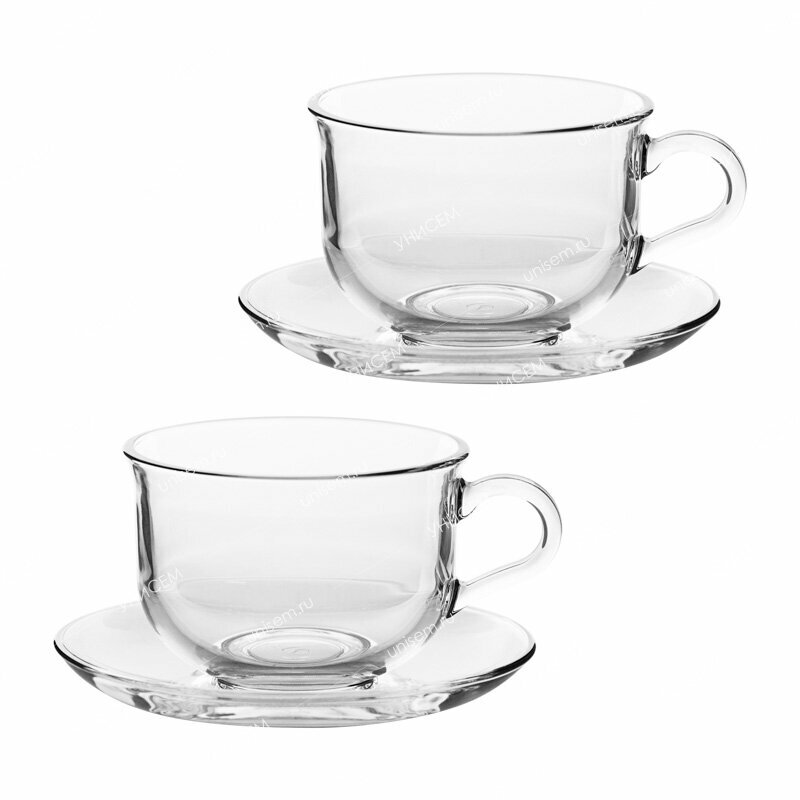 Чайный сервиз Pasabahce "Ташкент" , прозрачный, АРТ.96806, 4 предмета