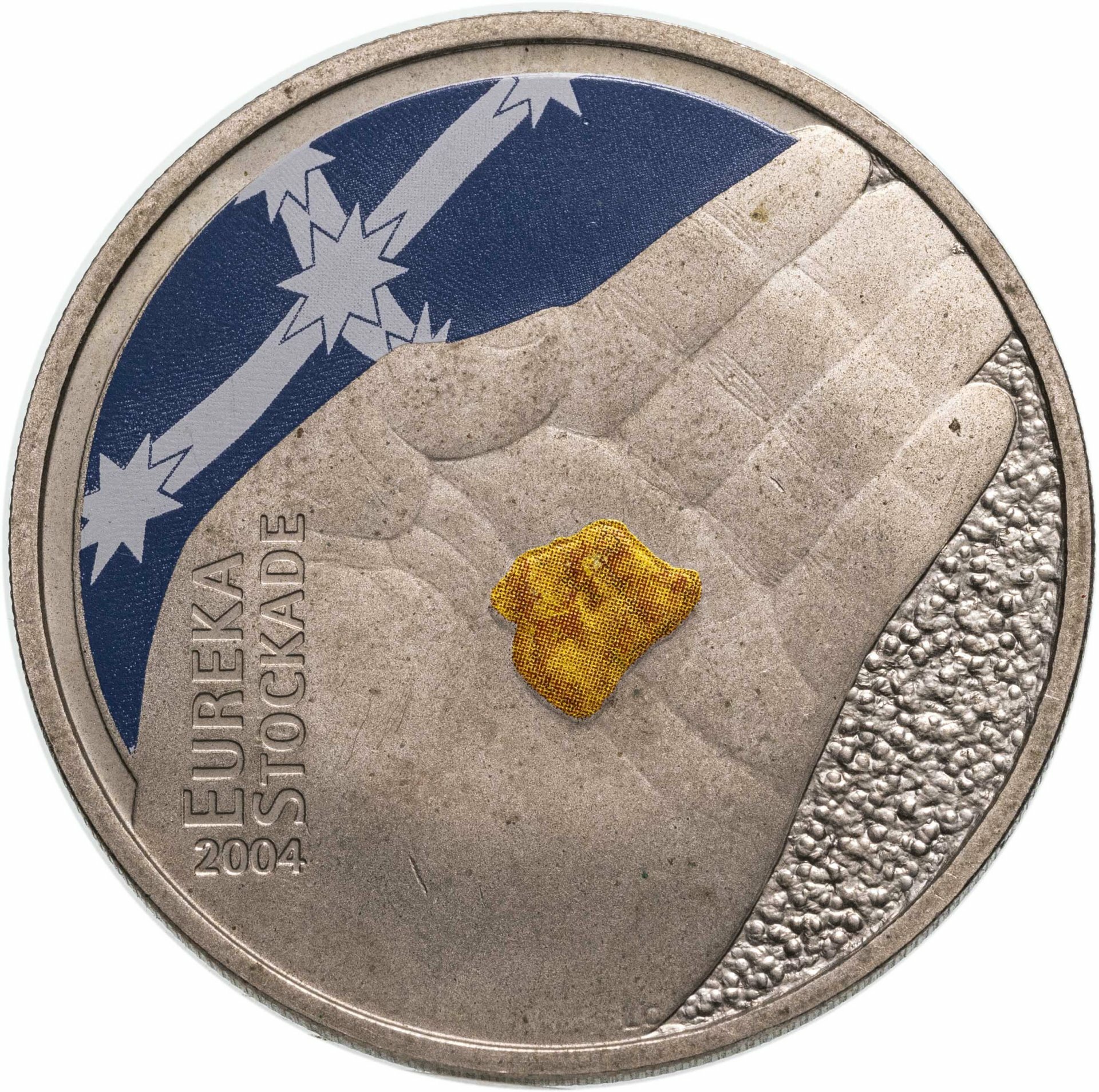 Австралия 5 долларов 2004 "150 лет Эврикскому восстанию", Мельхиор медь-никель, в сохранности UNC