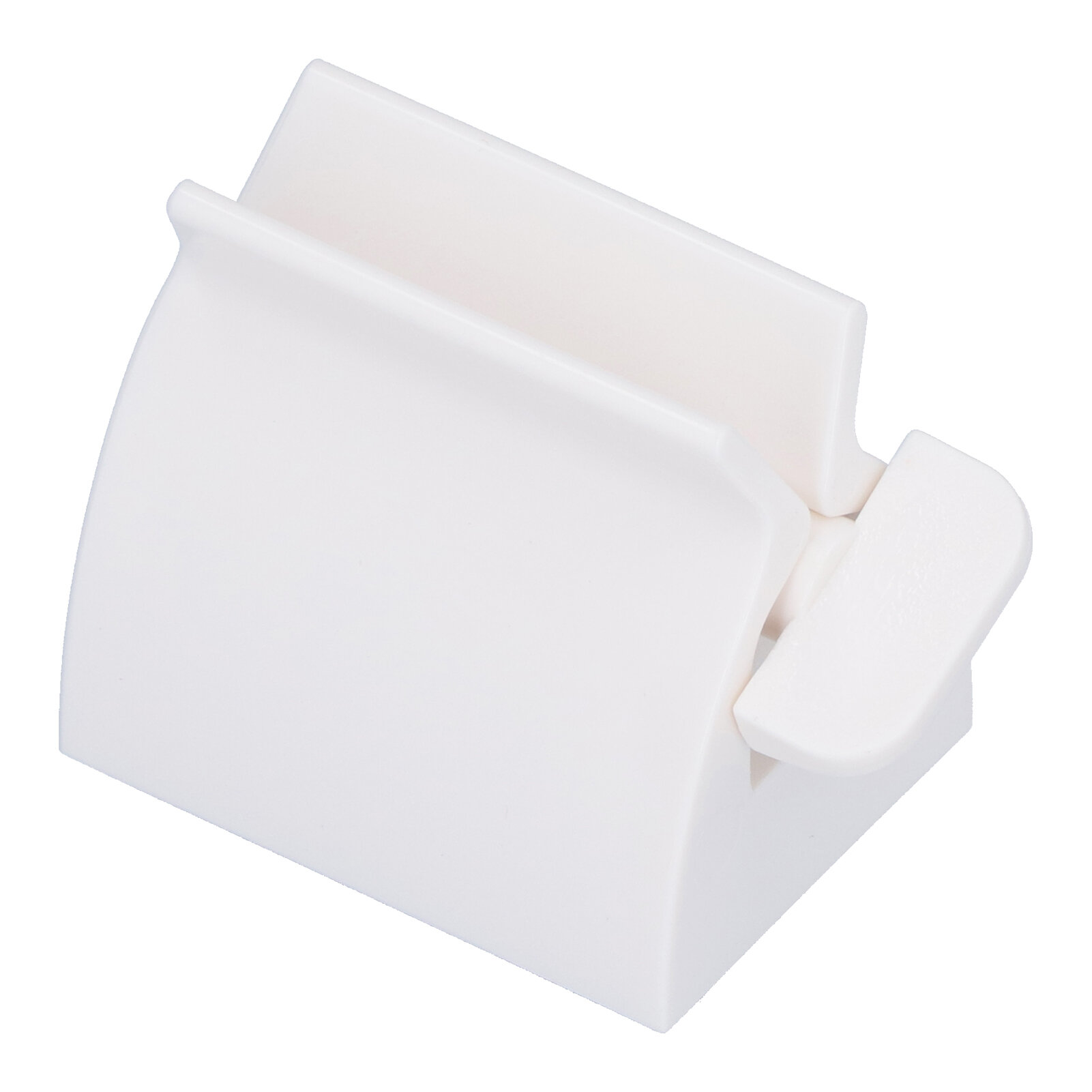 Механический дозатор для зубной пасты Holder Rolling Tube Squeezer для очищающего молока для лица, кремов для рук, размер 5.3x4.7x3.6cm, вес 52g, материал ABS и меламин A5, цвет белый, 1 шт.