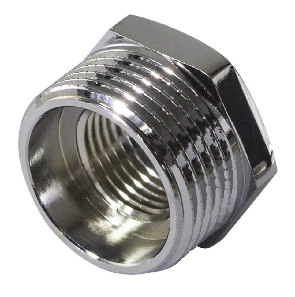 Футорка 1х1/2 дюйма хромированная