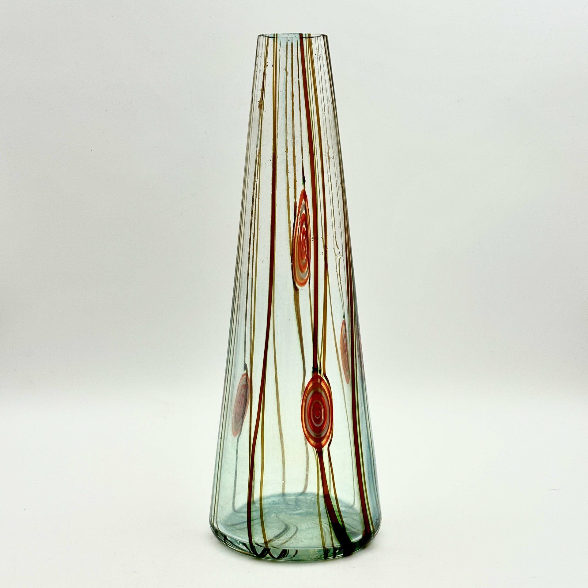 Ваза интерьерная, строгой формы, в стилистике Lino Tagliapietra, стекло, Murano, Италия