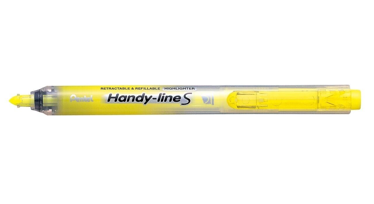 Маркер Pentel автоматический, Handy-Lines, 4,5 мм, пулевидный, желтый