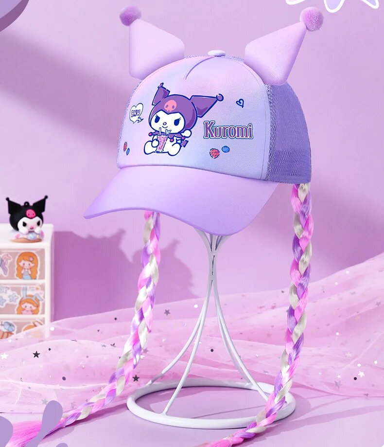 Санрио Куроми бейсболка Kuromi детская для девочек 5-12 лет.